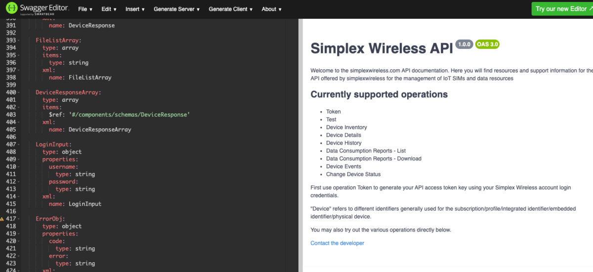 Portal for Simplex SIM cards management - Simplex Wireless